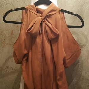 Moda International | Tops | Silk Copper Blouse | Poshmark